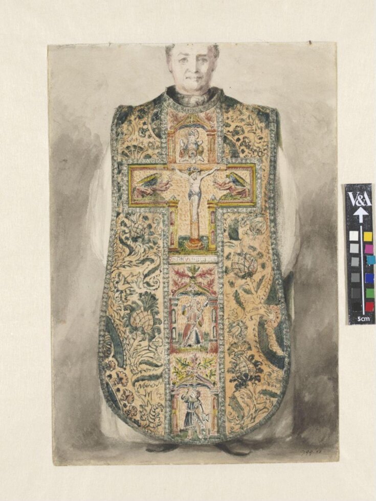 Portrait of the Rev. Edmund Benson wearing a medieval chasuble ...