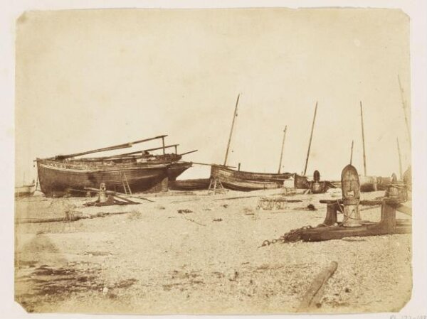 Fishing boats on beach | Jones, Calvert Richard (Rev.) | V&A Explore ...