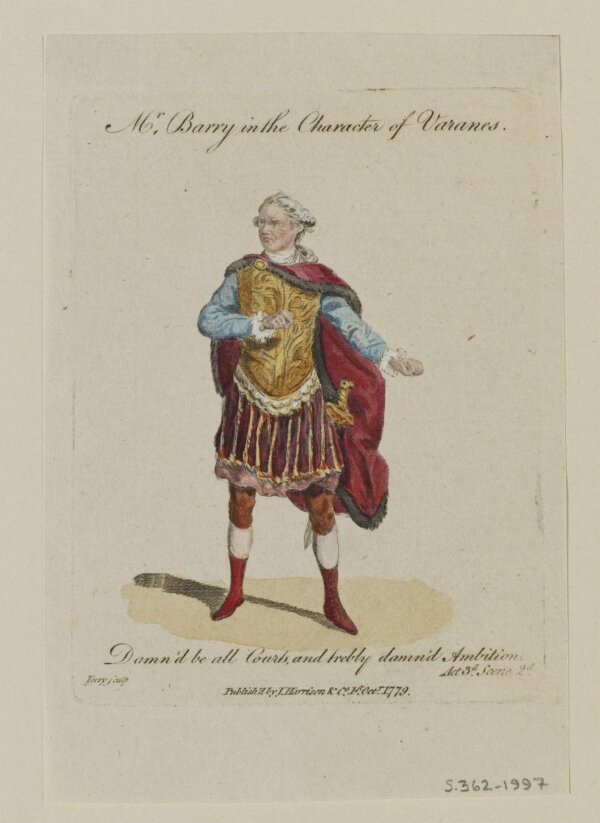 Mr. Barry in the Character of Varanes | V&A Explore The Collections