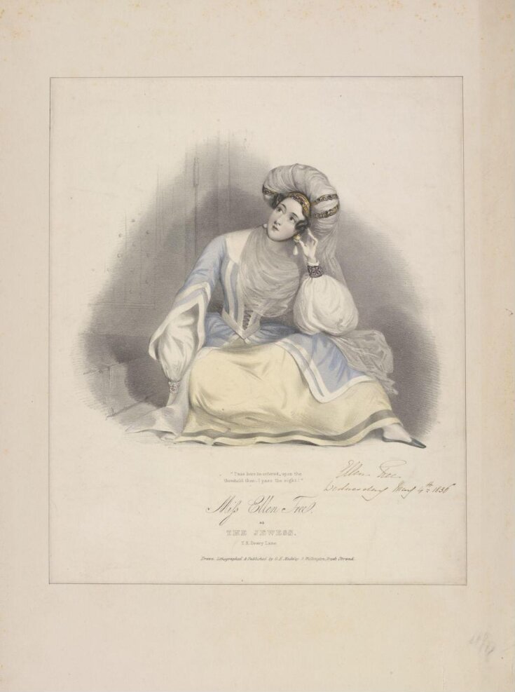 Miss Ellen Tree as the Jewess, T.R. Drury Lane | Madeley, G.E. | V&A ...