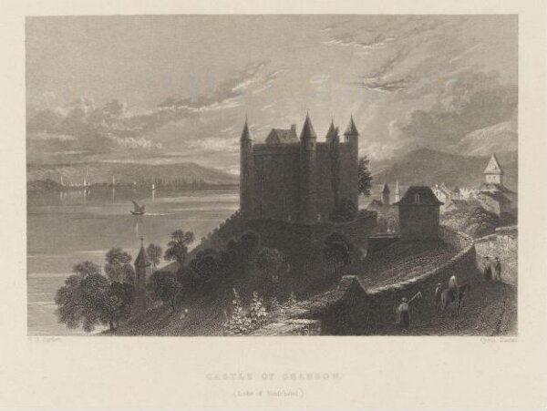 Castle of Granson (Lake of Neufchatel | William Henry Bartlett | Davies ...