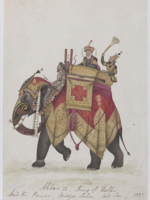 Akbar II on an elephant | Unknown | V&A Explore The Collections