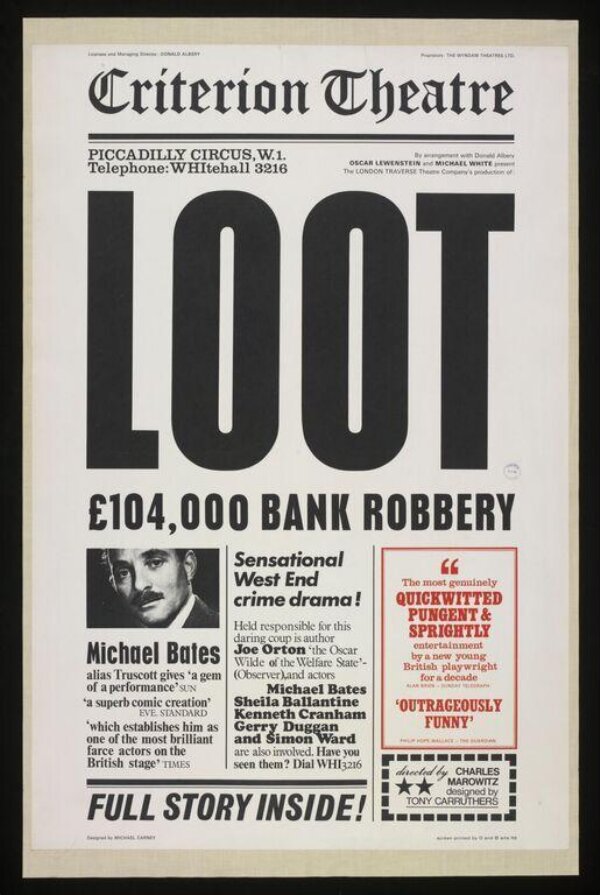 Loot poster | Carney, Michael | V&A Explore The Collections