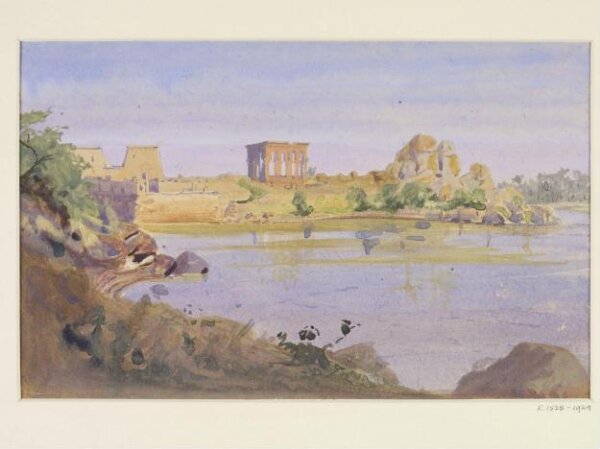 View of 'Pharaoh's Bed', Philae | Ames, Victor Charles | V&A Explore ...