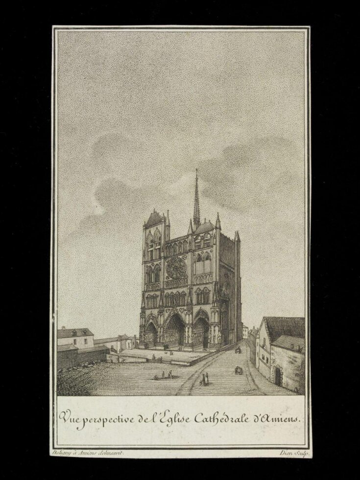 Vue perspective de l'Eglise Cathédrale d'Amiens. | Claude Marie ...