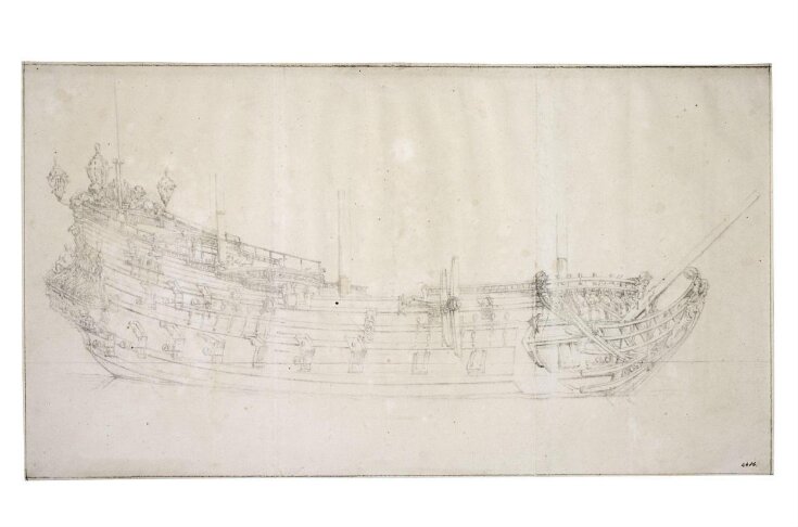 Hull of a Dutch Frigate; Broadside View | van de Velde, Willem (the ...