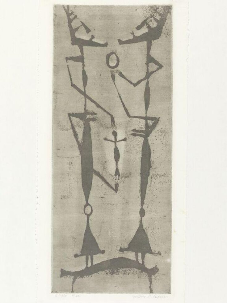 Composition with three standing figures | Clarke, Geoffrey | V&A ...