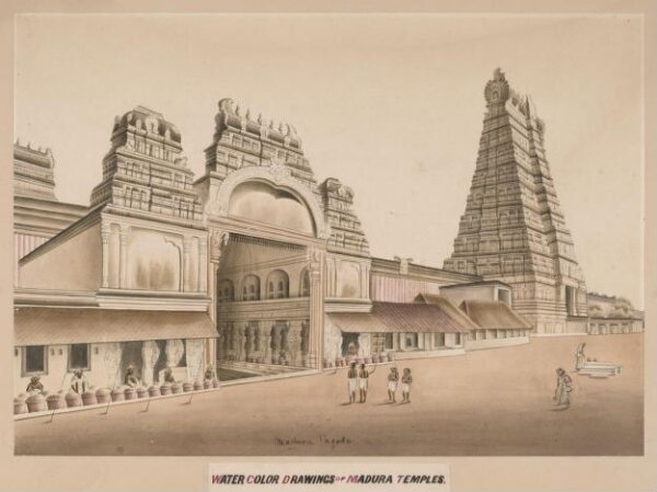 Exterior view of the Great Temple, Madura | Unknown | V&A Explore The ...