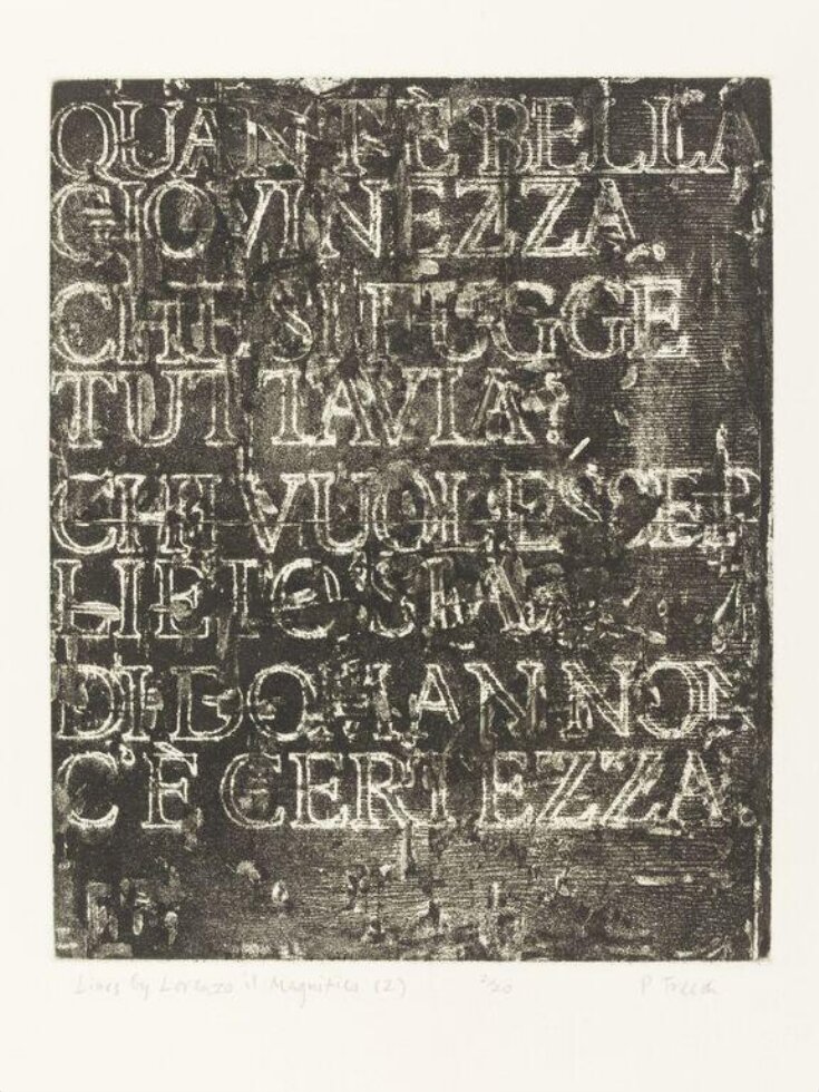 Lines by Lorenzo il Magnifico | Freeth, Peter | V&A Explore The Collections