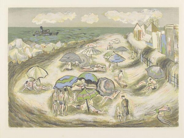 Beach Scene at Sea Gate, New York | Warsager, Hyman Joseph | V&A ...