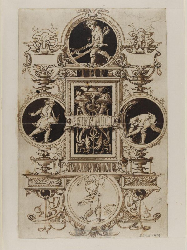 Original design for the first cover of the 'Cornhill magazine', 1860 ...