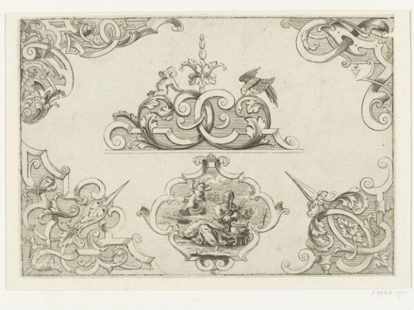 Gantz Neu Invendirtes Laub und Bändlwerck in Kuppfer gebracht und ...