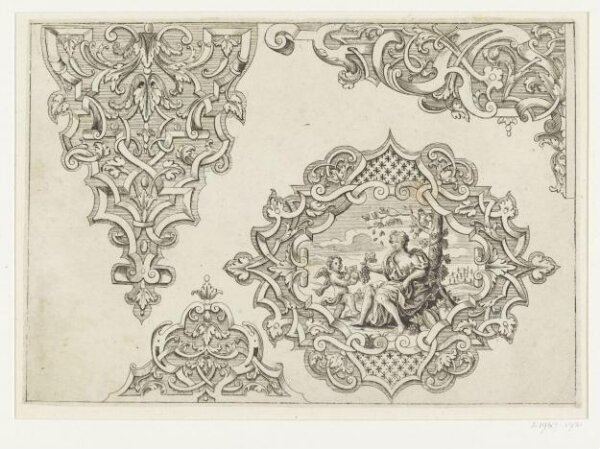 Gantz Neu Invendirtes Laub und Bändlwerck in Kuppfer gebracht und ...