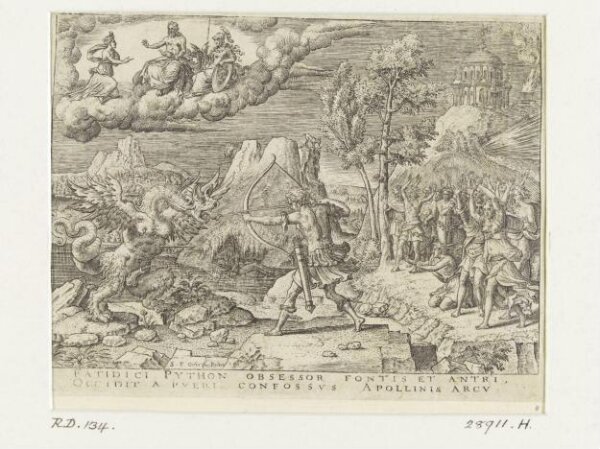 Apollon Tuant Le Serpent Python | Etienne Delaune | V&A Explore The ...