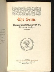 The Germ : thoughts towards nature in poetry, literature and art | V&A ...