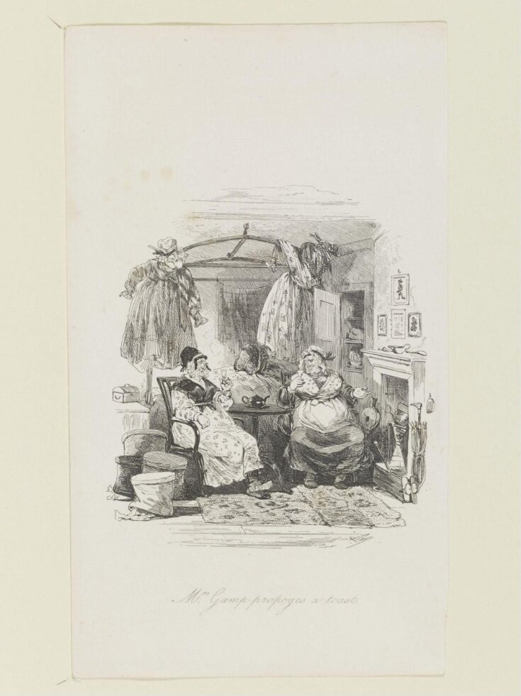 Mrs Gamp propoges a toast | Hablot Knight Browne | Hablot Knight Browne ...