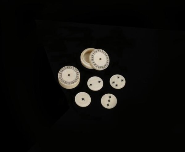 Circular counter box and counters | Unknown | V&A Explore The Collections