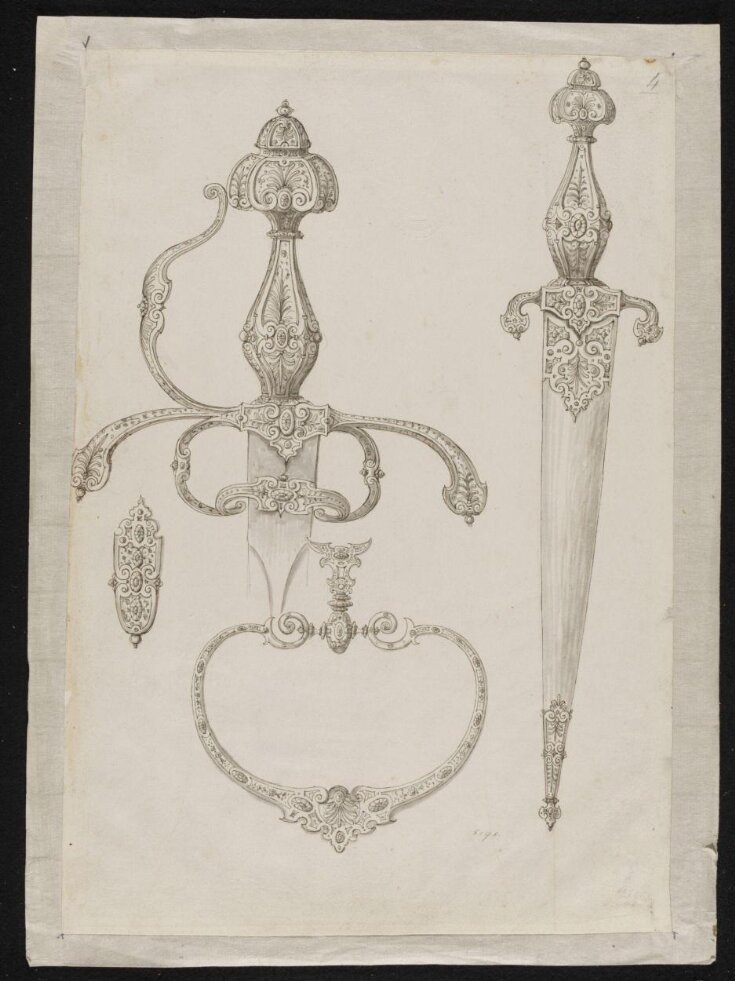 Design for rapier hilt, companion dagger and purse mount | Erasmus ...