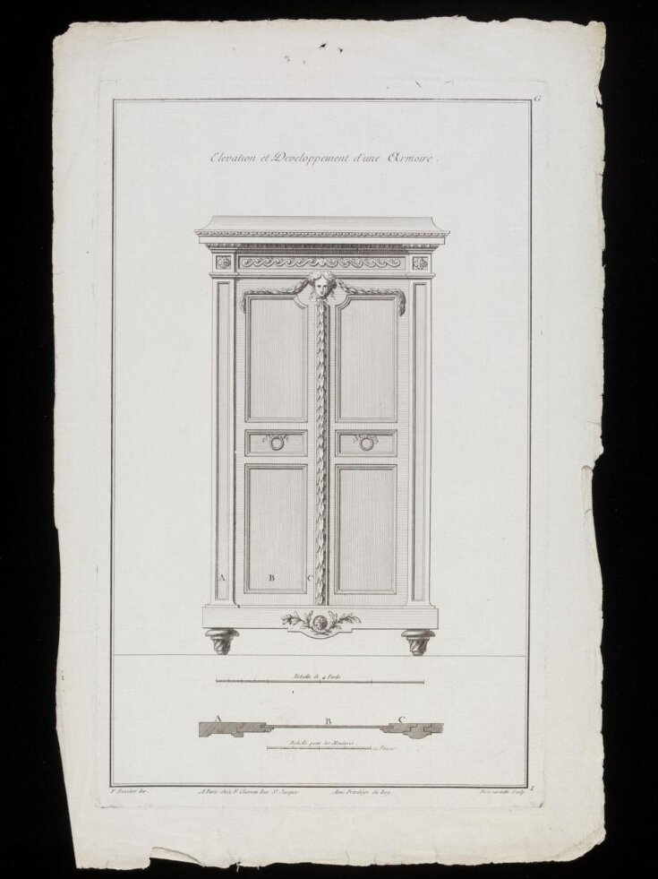 G. Élévation et développement d'Armoires et Commodes | Delagardette ...