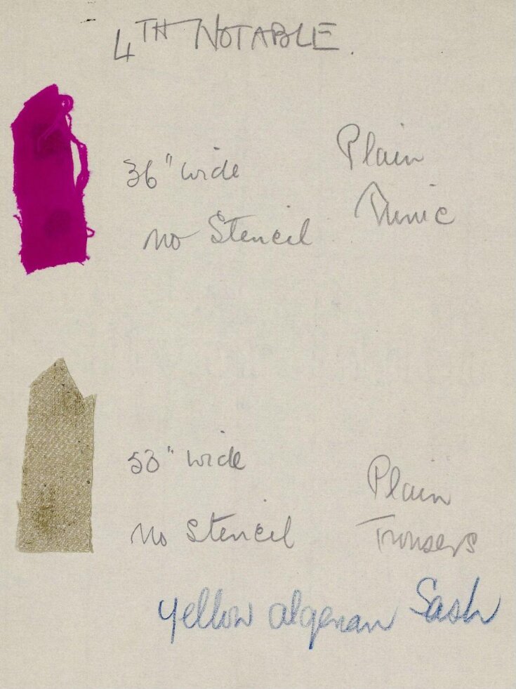 Fabric Swatch | Claud Lovat Fraser | V&A Explore The Collections