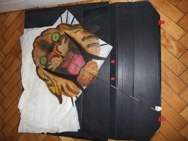 Huge Lascaux roaring tiger shadow puppet | Richard Gill | Christopher ...