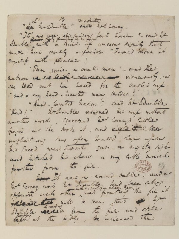 Original manuscript of Oliver Twist, or the parish boy's progress, by ...
