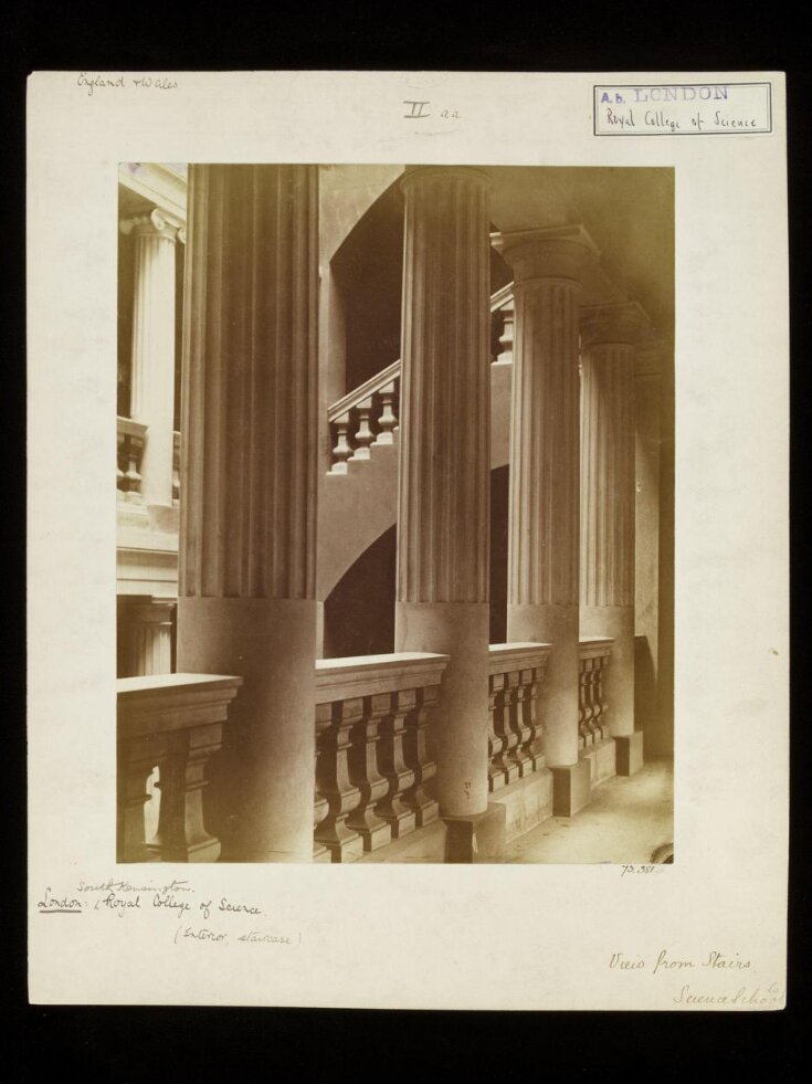 South Kensington Museum, Interior Staircase, Royal College of Science ...