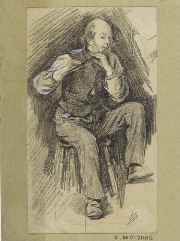 Man playing a flute | Fildes, Luke (Sir, KB, KCVO, RA) | V&A Explore ...