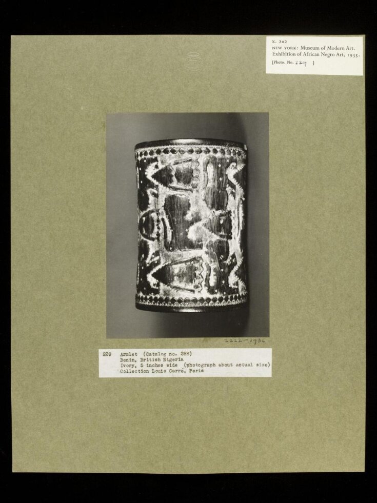 Armlet. Benin. | Walker Evans | V&A Explore The Collections