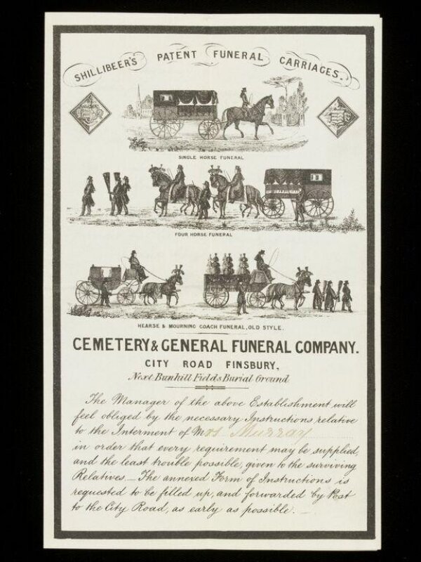 Funeral bill from firm of Shillibeare | Unknown | V&A Explore The ...