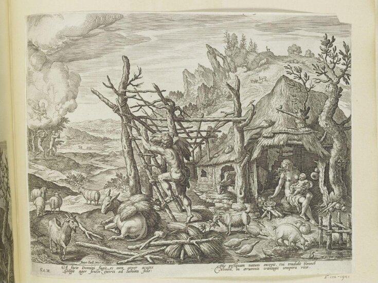 Cain and his wife with Enoch | Jan Sadeler | Marten de Vos | V&A ...