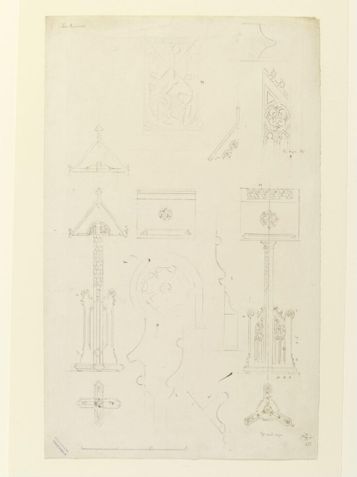 Design for lectern | A.W.N. Pugin | V&A Explore The Collections