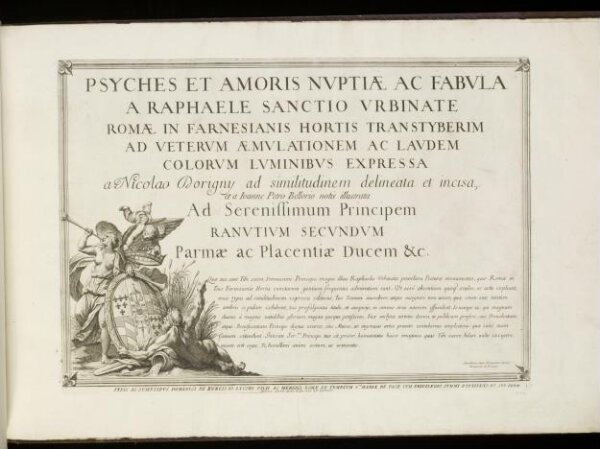 'Psyches et Amoris Nuptiæ ac Fabula a Raphaele,' &c. | Dorigny ...