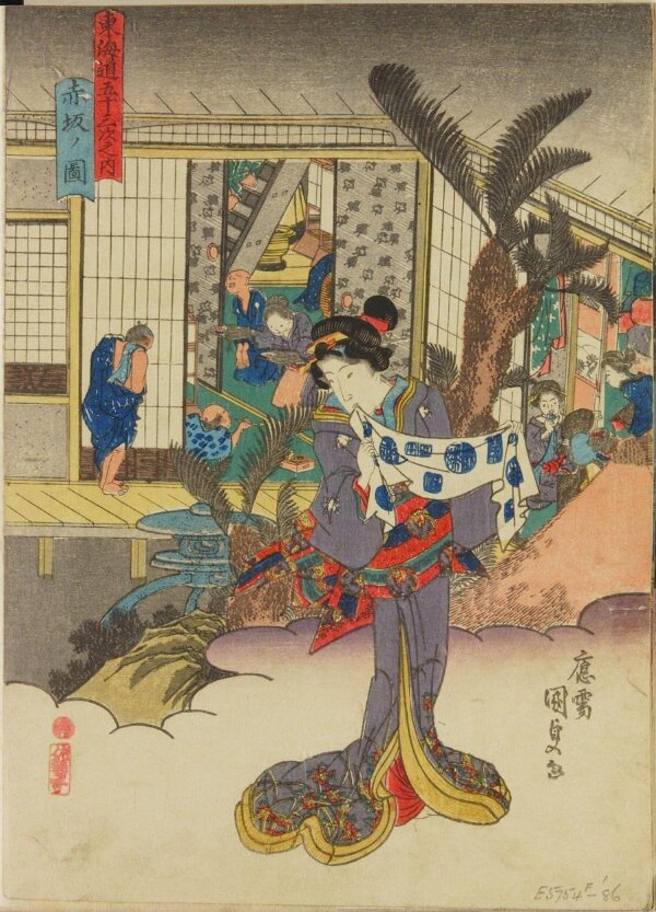 View of Akasaka (Akasaka no zu) | Utagawa Kunisada | V&A Explore The ...