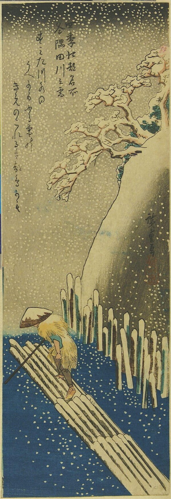 Snow on the Sumida River in Winter | Utagawa Hiroshige | V&A Explore ...