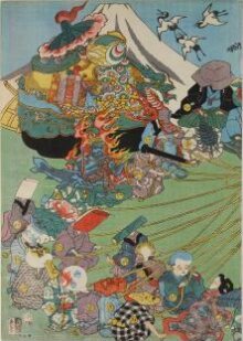 The Luck Lottery (Uke fukubiki no zu) | Utagawa Kuniyoshi | V&A Explore ...