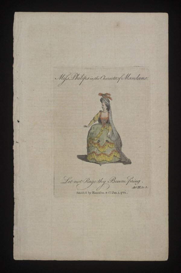 Miss Phillips in the character of Mandane | unknown | V&A Explore The ...