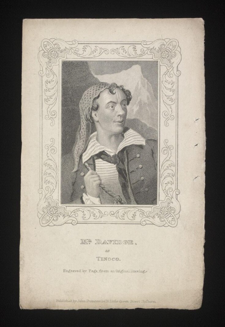 Mr. Davidge as Tinoco | John Duncombe | V&A Explore The Collections
