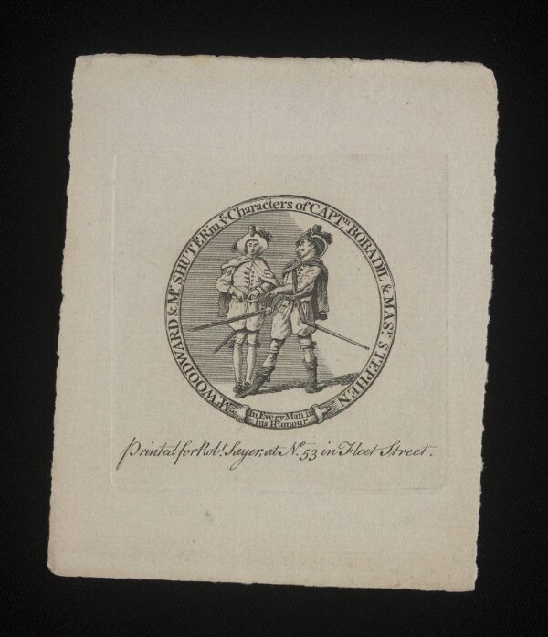 Mr Woodward & Mr Shuter in the characters of Captain Bobadil & Master ...