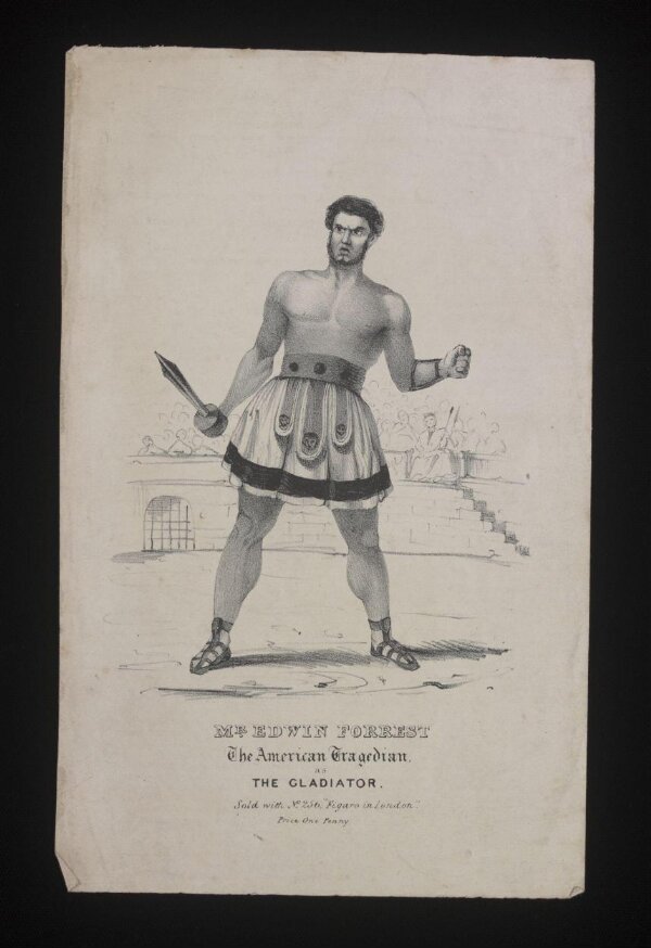 Mr Edwin Forrest, The American Tragedian as The Gladiator | Madeley ...