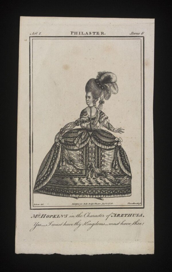 Miss Hopkins in the character of Arethusa | Thornthwaite, J. | James ...