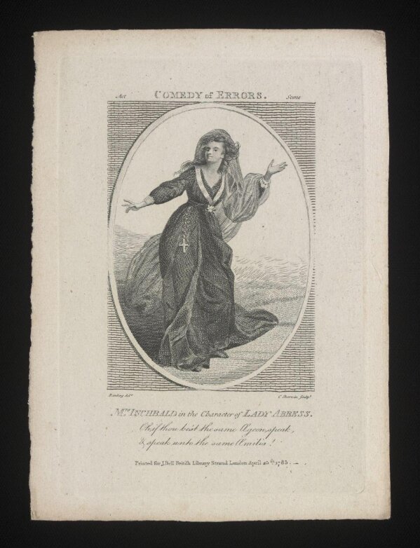 Miss Inchbald as Lady Abbess | John Bell | Sherwin, C | Ramberg | V&A ...
