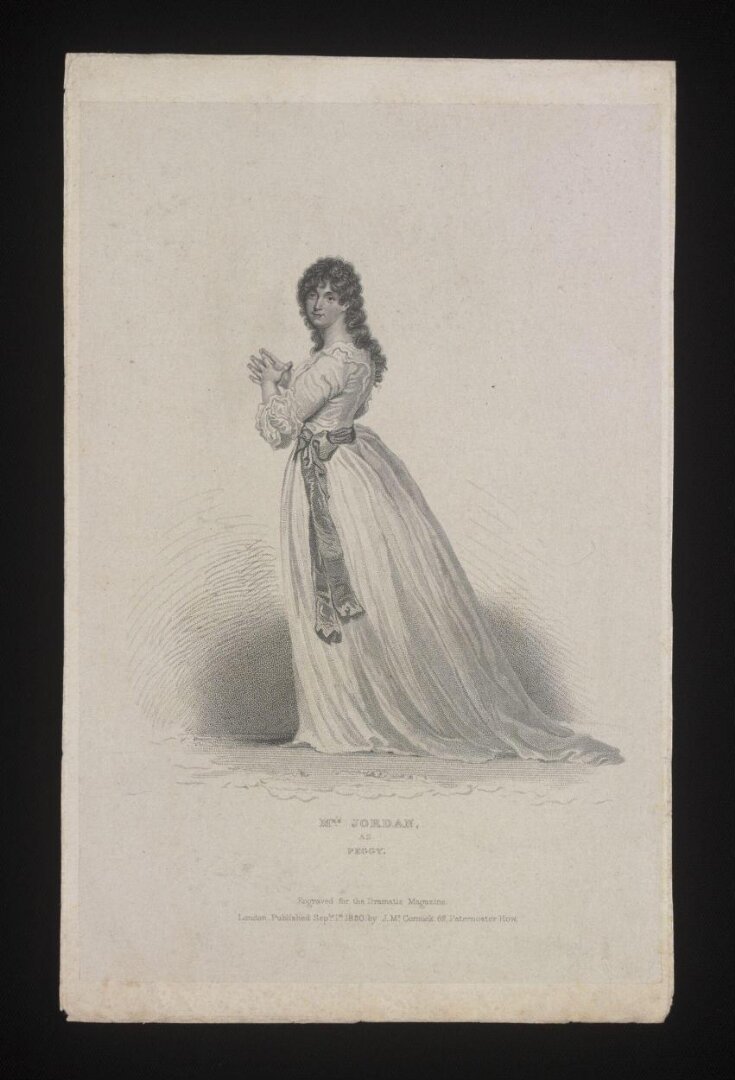 Mrs Jordan as Peggy | Cormick | Unknown | Unknown | V&A Explore The ...