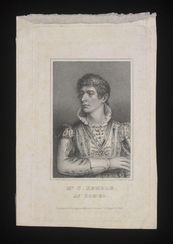 Mr C Kemble as Romeo | Cowell | Paton Thomson | V&A Explore The Collections