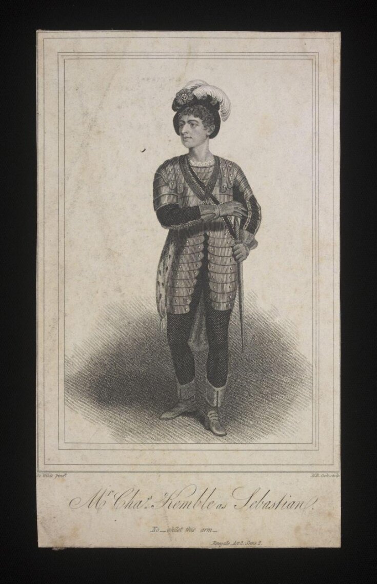 Mr Charles Kemble as Sebastian | Unknown | De Wilde | H.R. Cook | V&A ...