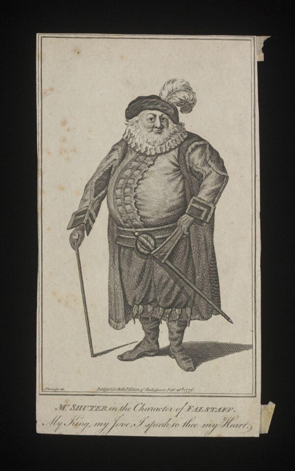 Mr Shuter as Falstaff | John Bell | J Parkinson | Unknown | V&A Explore ...