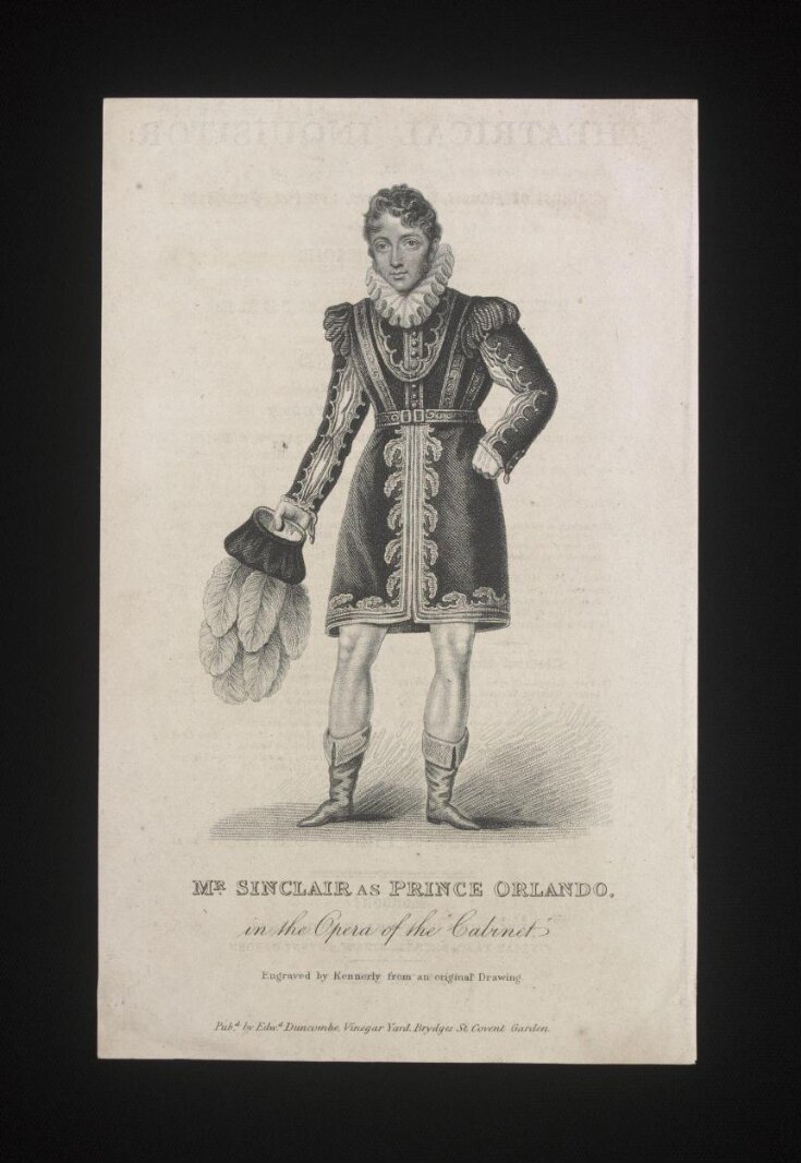 Mr Sinclair as Prince Orlando | Duncombe | unknown | Kennerley | V&A ...