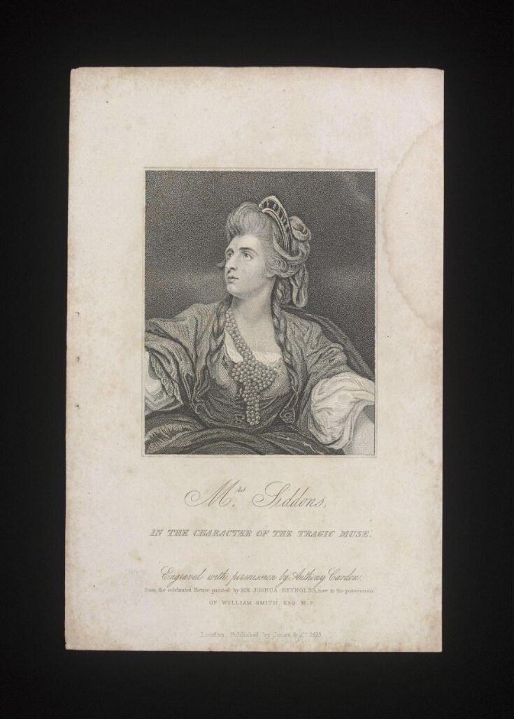 Mrs Siddons in the character of the Tragic Muse | Reynolds | Cardon | V ...