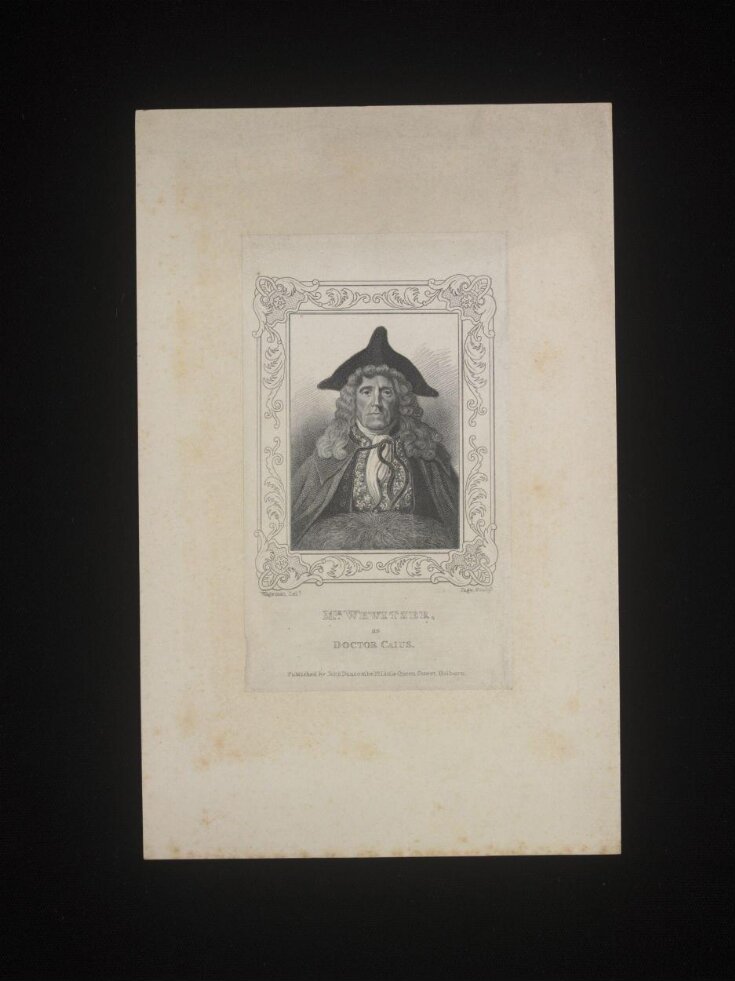 Mr Wewitzer as Doctor Caius | John Duncombe | Page | Wageman | V&A ...