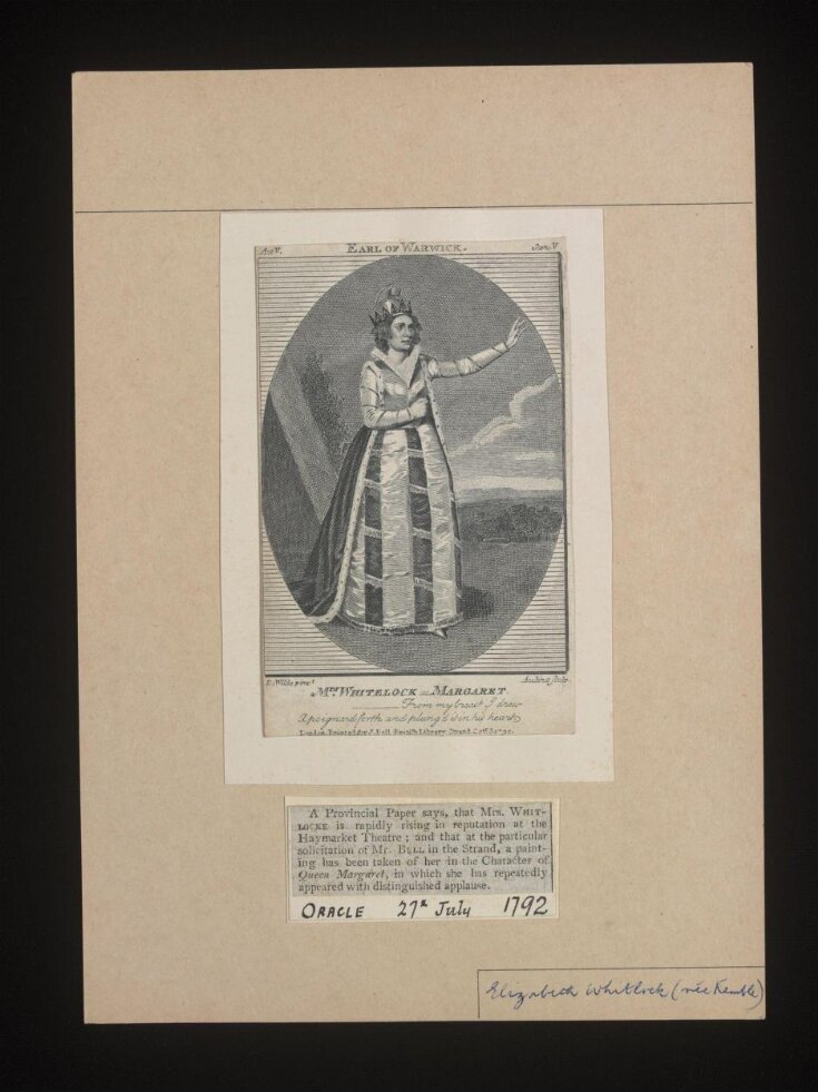 Mrs Whitelock as Margaret | John Bell | Samuel De Wilde | Philip ...